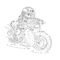 Racing Motorcycle | Coloring Pages Mimi Panda