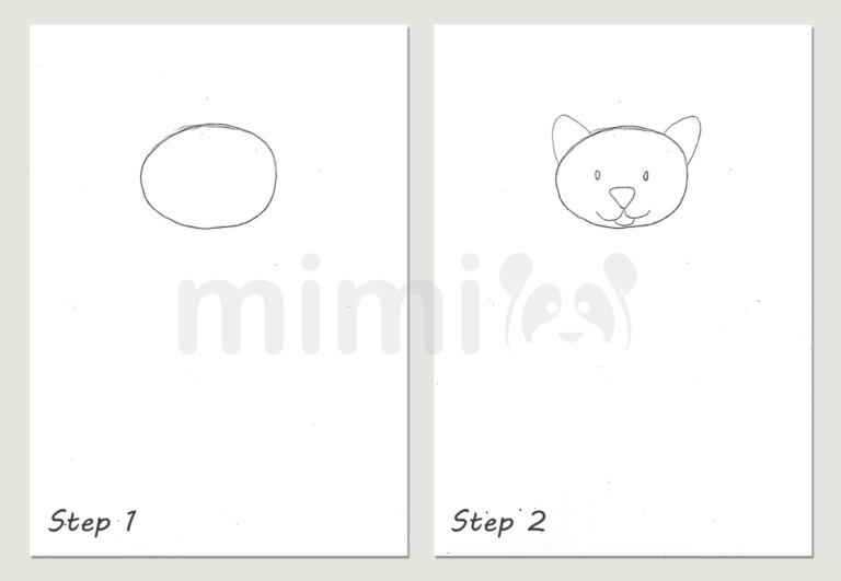 Cat Drawing: Step-by-Step Tutorial | Mimi Panda