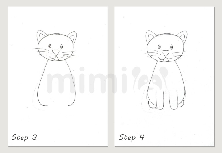 Cat Drawing: Step-by-Step Tutorial | Mimi Panda