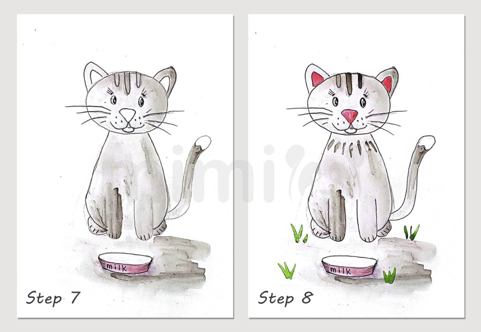 Cat Drawing: Step-by-Step Tutorial | Mimi Panda
