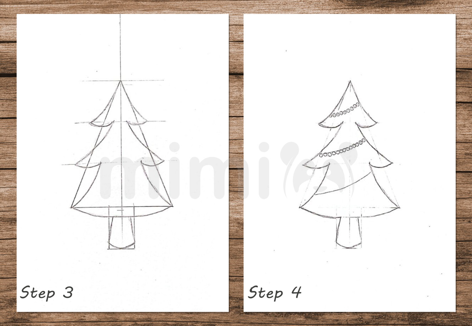 Christmas Tree Drawing: Step-by-Step Tutorial | Mimi Panda