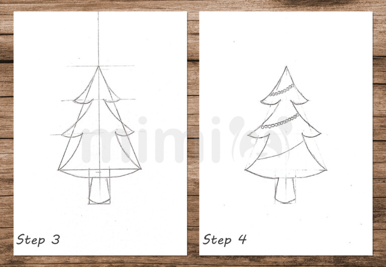 Christmas Tree Drawing: Step-by-Step Tutorial | Mimi Panda