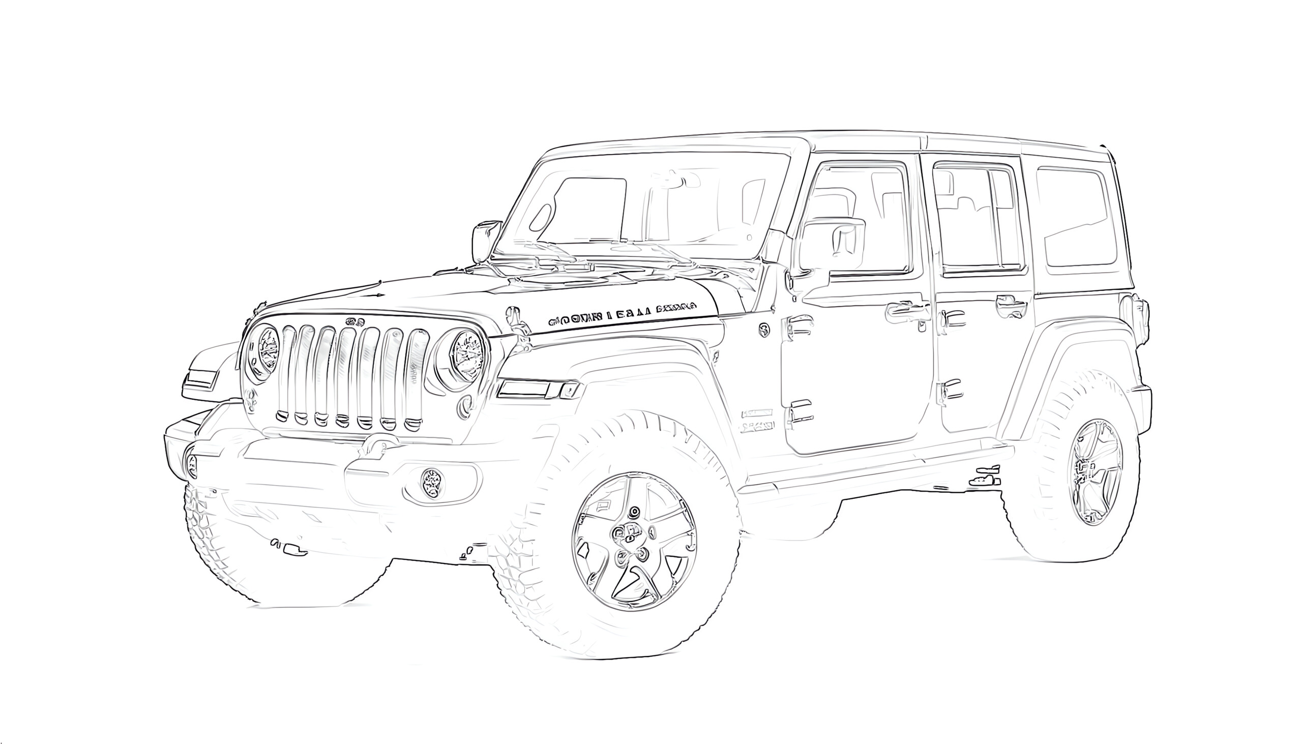 Jeep Wrangler Unlimited Drawing