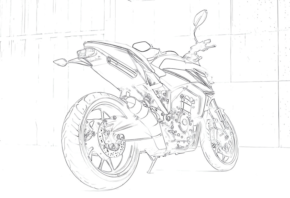 KTM Duke Coloring Page - Mimi Panda