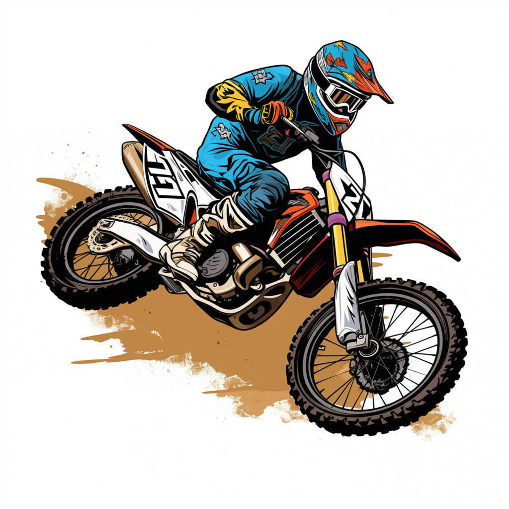 Freestyle Motocross Coloring Page | Coloring Pages Mimi Panda