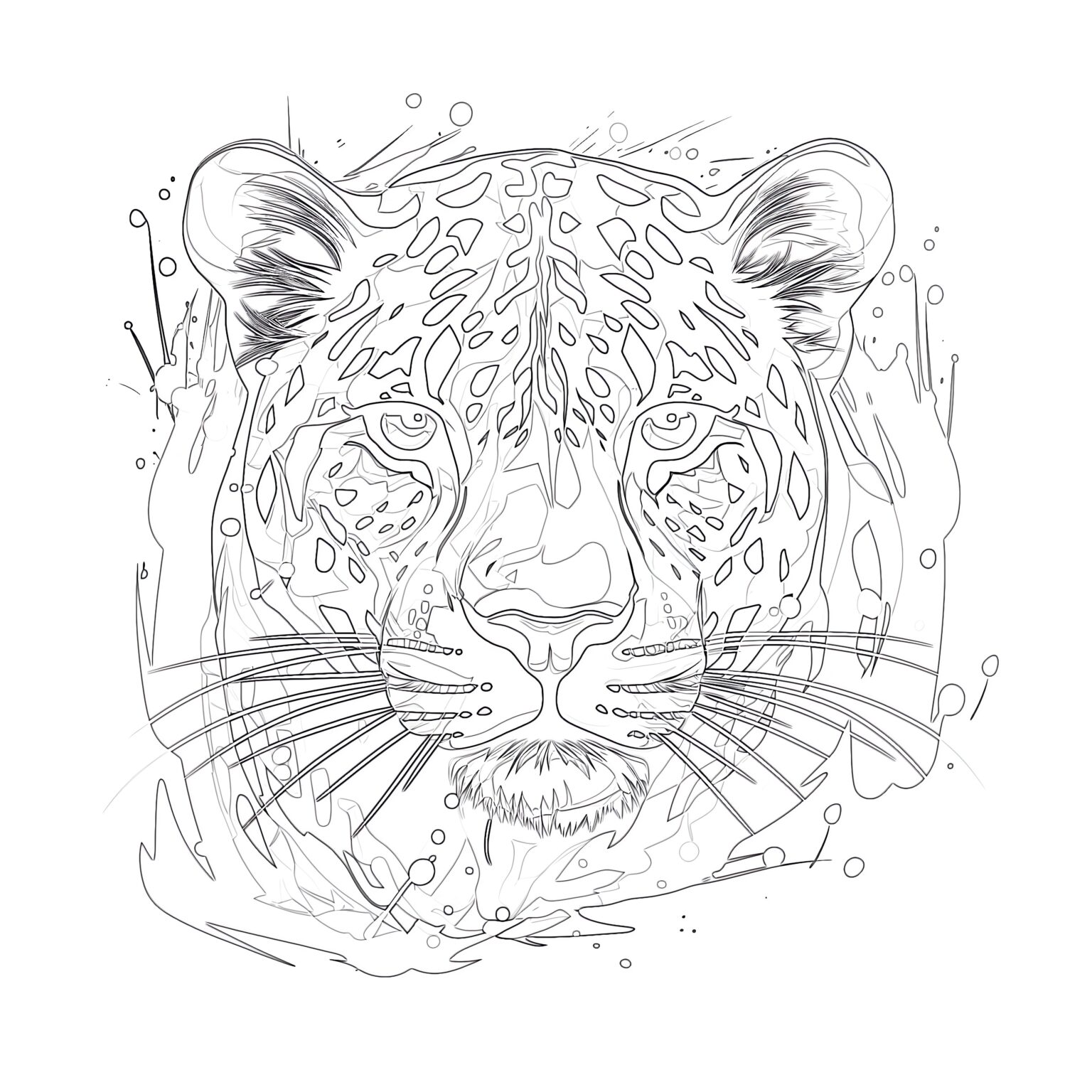 Leopard Coloring Page | Coloring Pages Mimi Panda