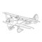 Simple Airplane Coloring Page | Coloring Pages Mimi Panda