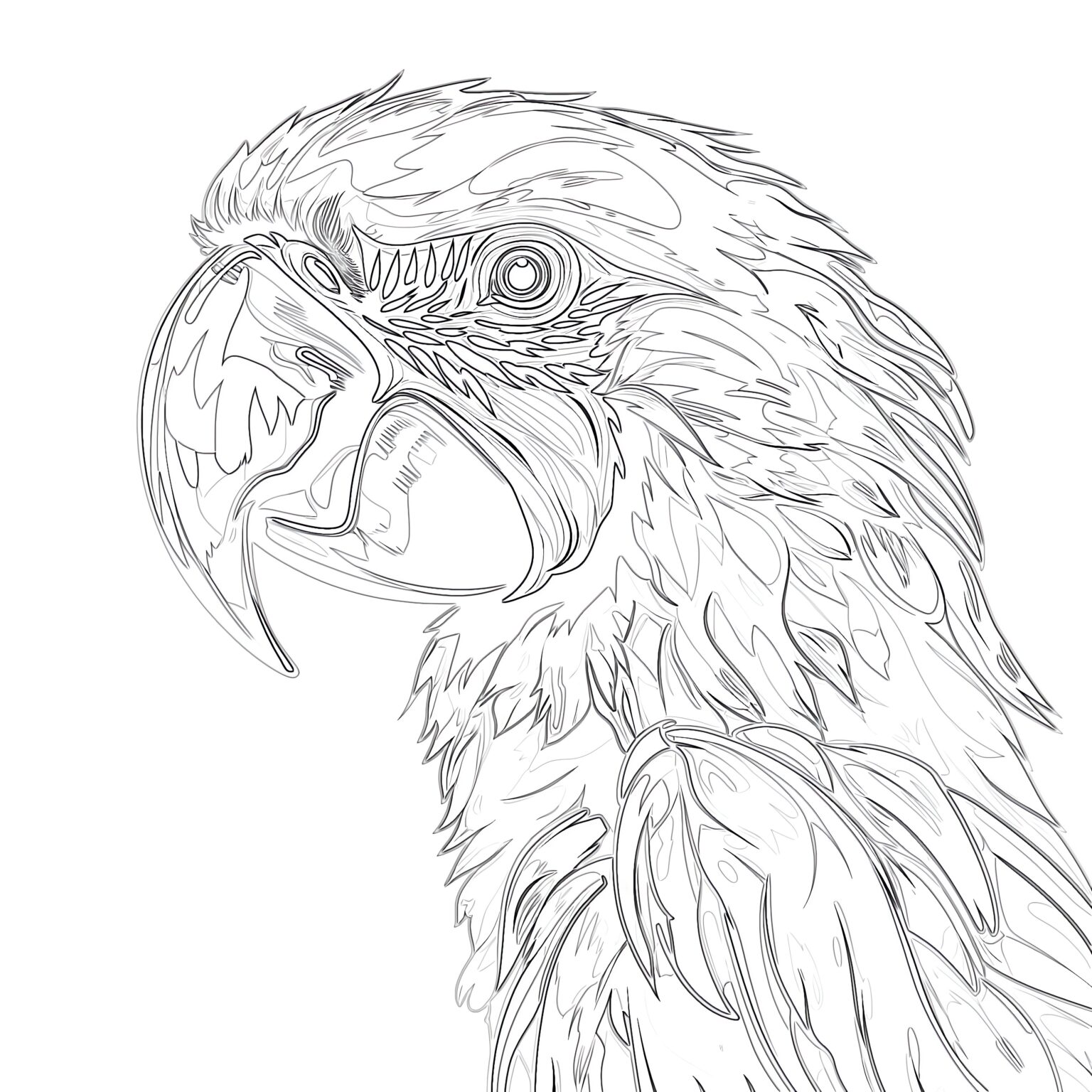 Macaw Coloring Page | Coloring Pages Mimi Panda