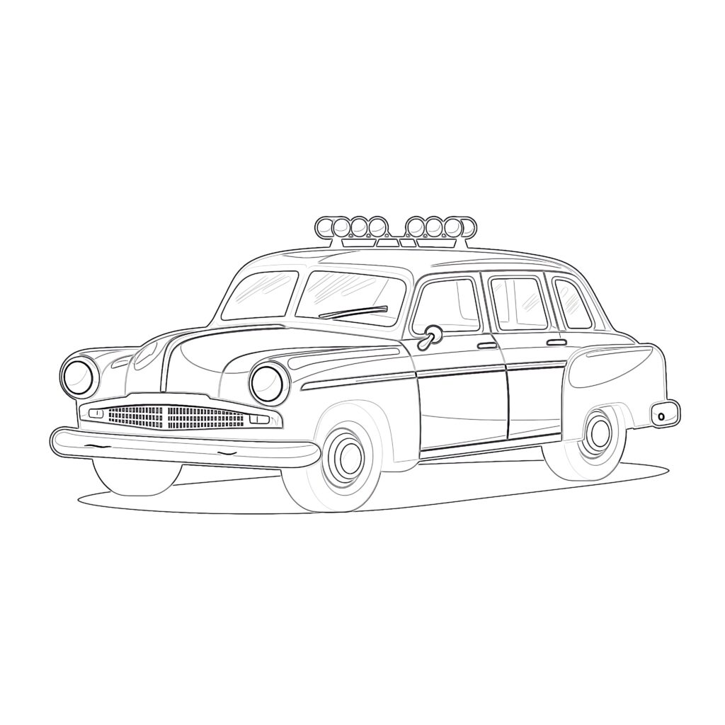 Free Adult Car Coloring Page | Coloring Pages Mimi Panda
