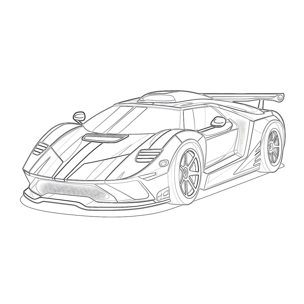 Supercar | Coloring Pages Mimi Panda