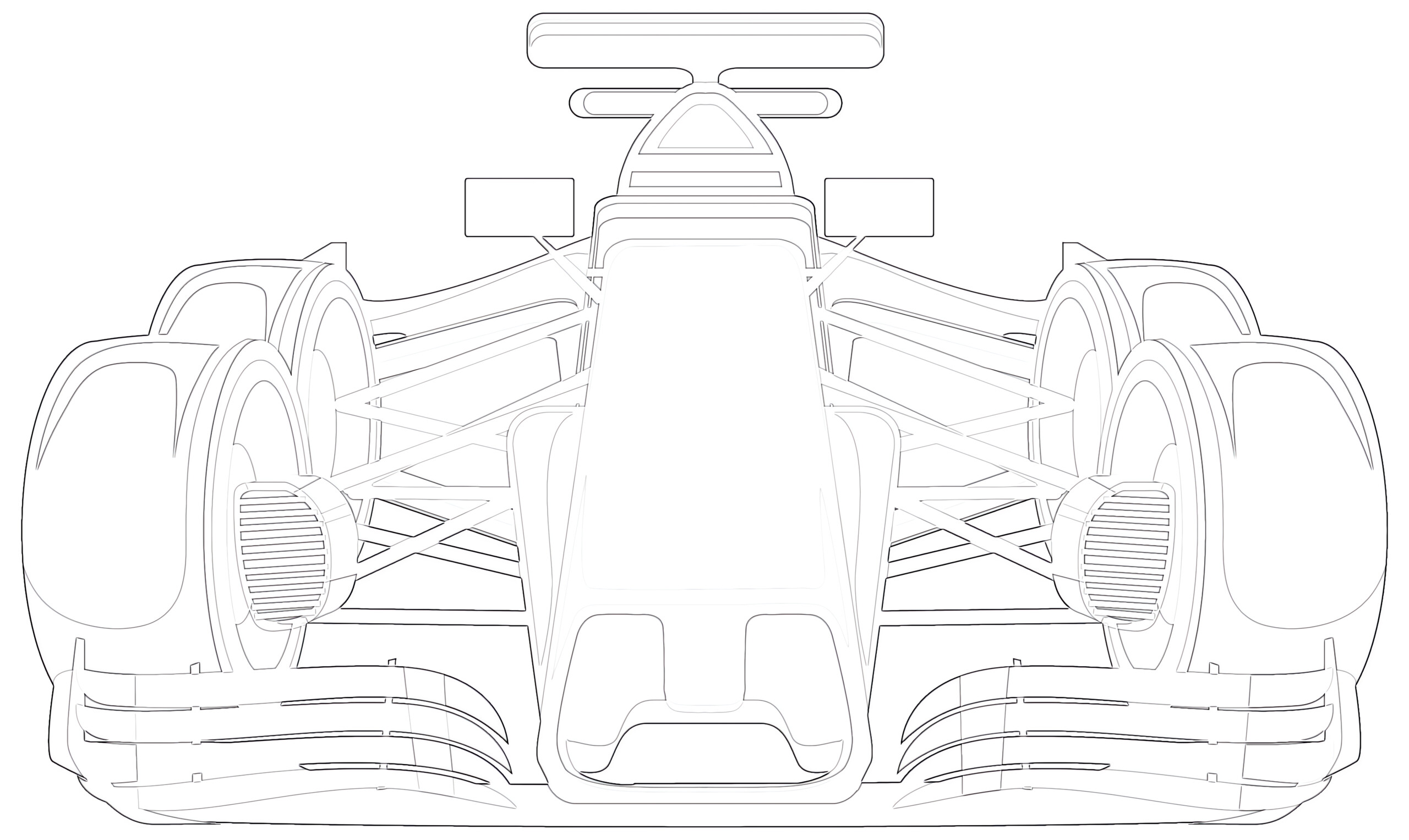 Racing Bolide coloring page - Mimi Panda