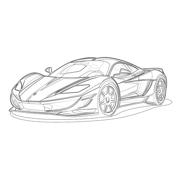 Supercar | Coloring Pages Mimi Panda