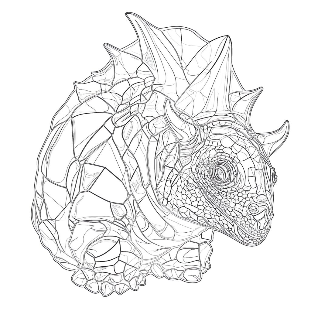 Printable Dinosaur Coloring Page - Mimi Panda