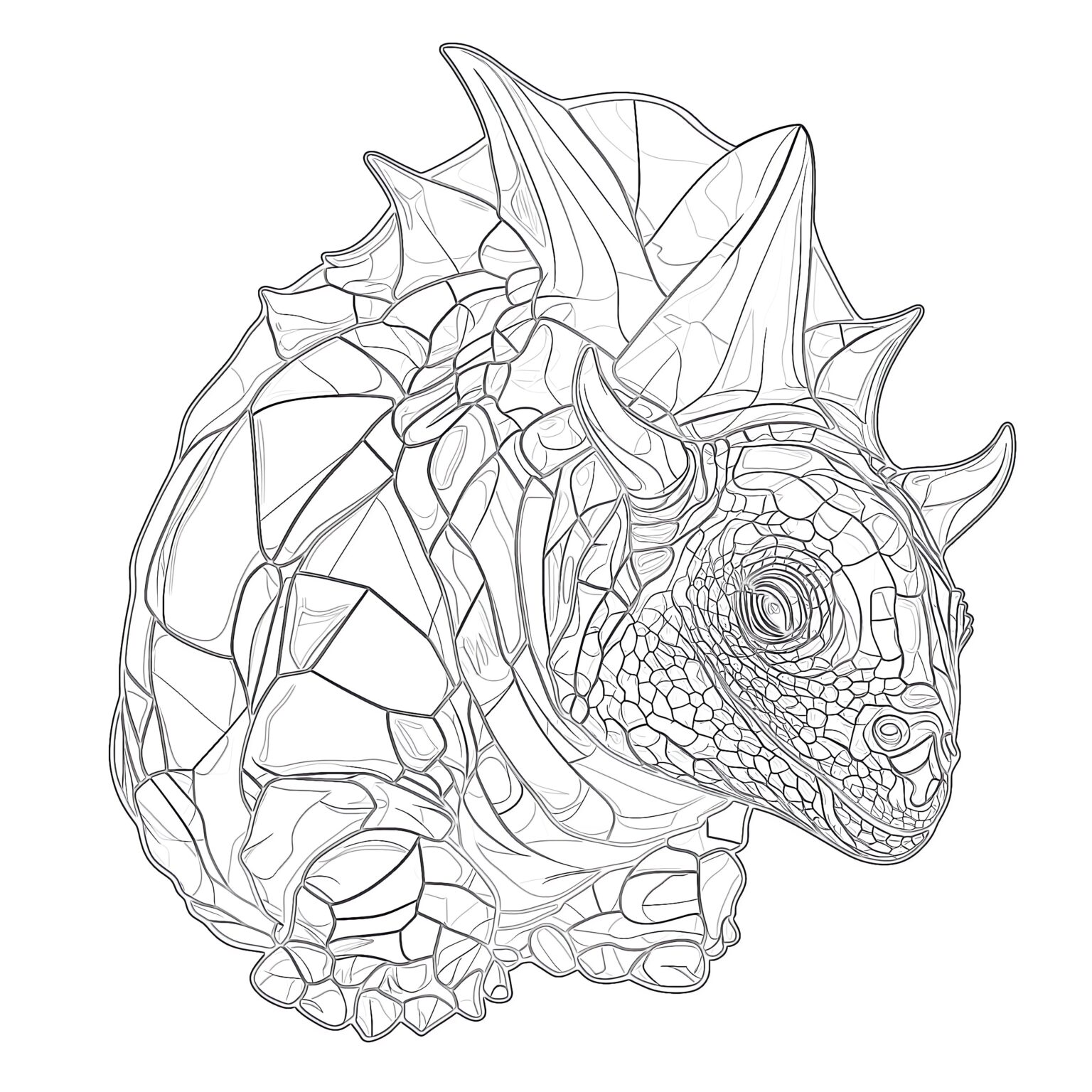 Printable Dinosaur Coloring Page - Mimi Panda