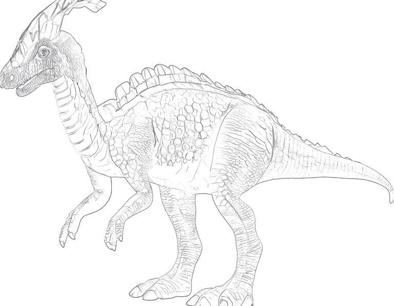 Parasaurolophus Coloring Page | Coloring Pages Mimi Panda