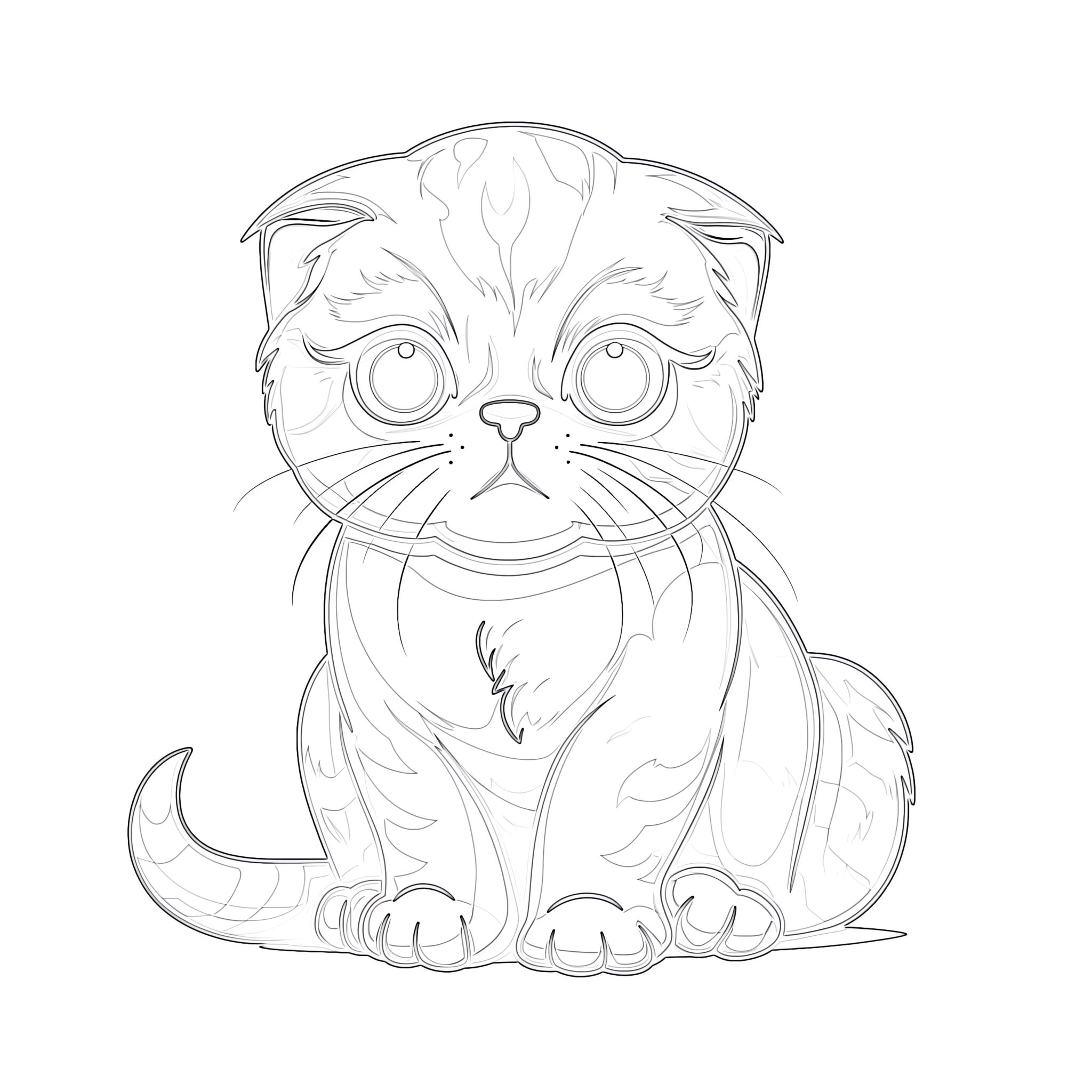 Cat Coloring Page | Coloring Pages Mimi Panda