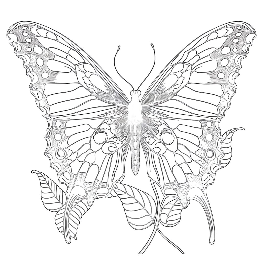 Butterfly Coloring Page | Coloring Pages Mimi Panda