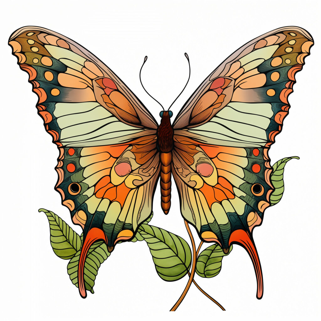 Butterfly Coloring Page | Coloring Pages Mimi Panda