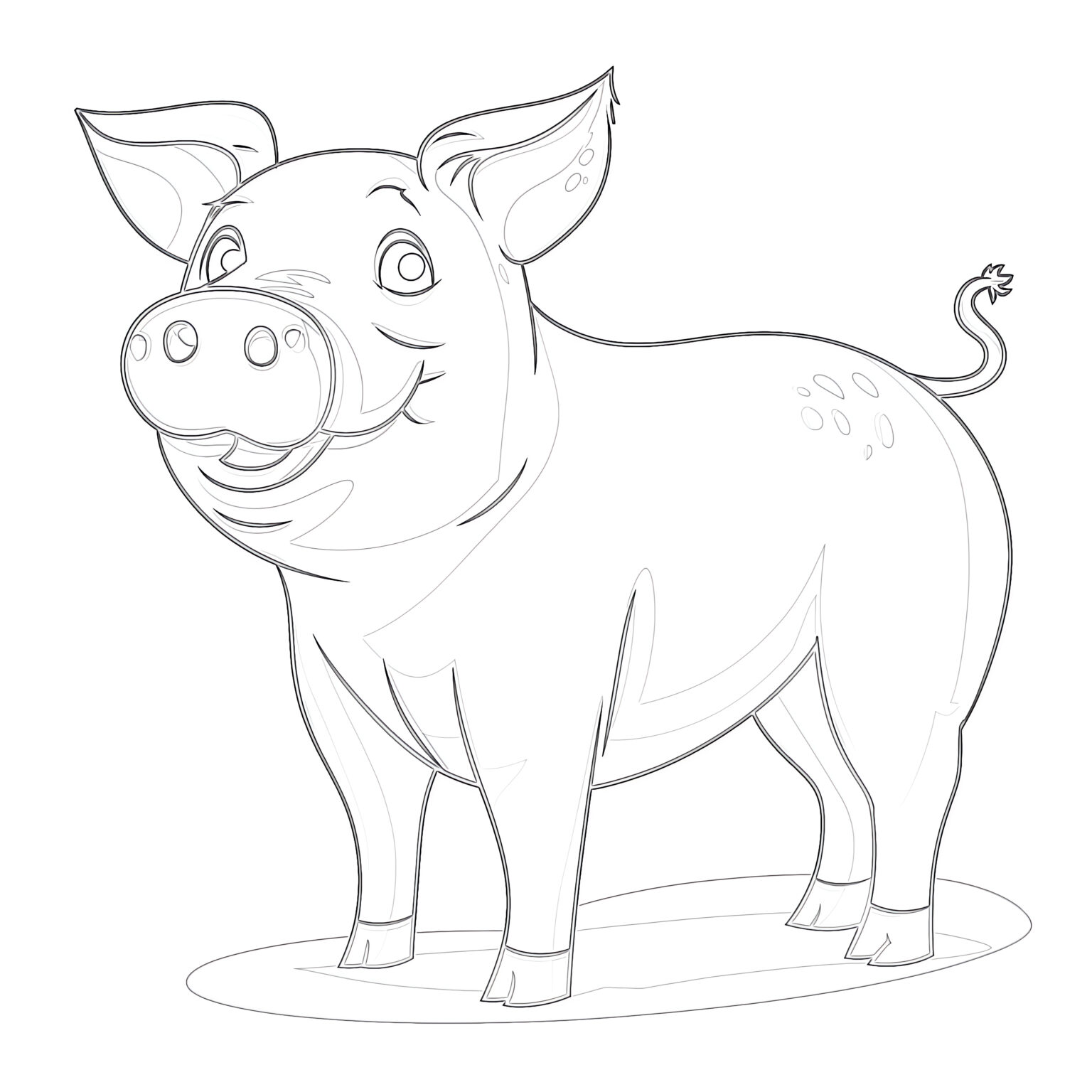 Pig Coloring Page | Coloring Pages Mimi Panda