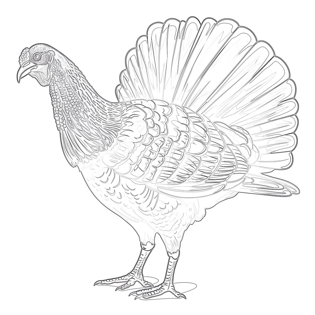 Turkey Coloring Page | Coloring Pages Mimi Panda