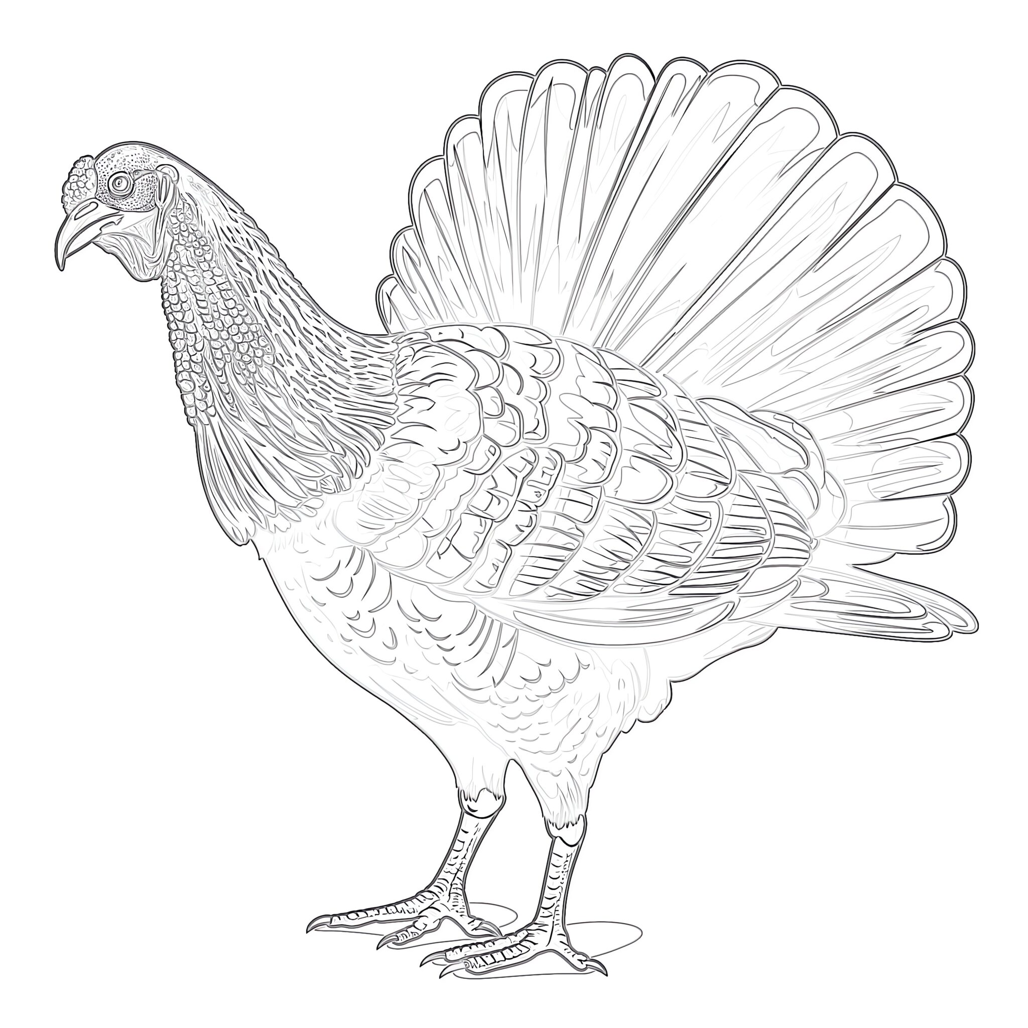 Turkey Coloring Page | Coloring Pages Mimi Panda