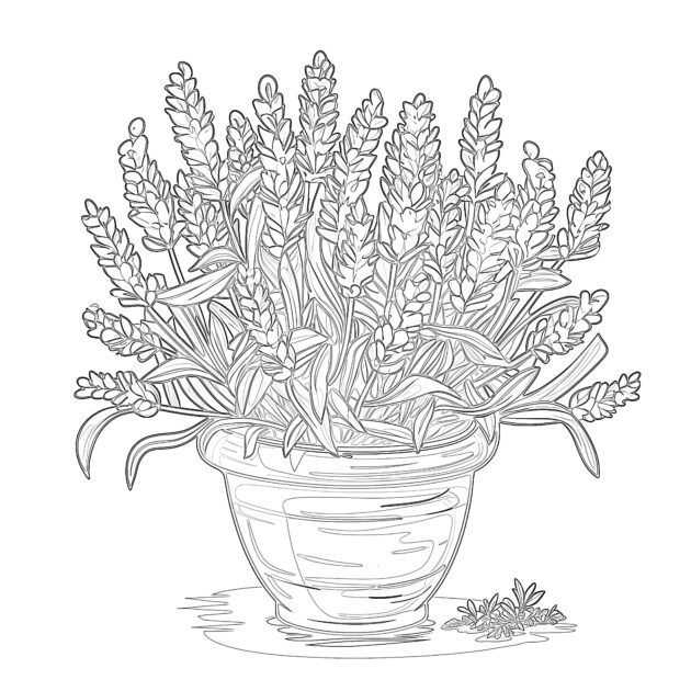 Lavender Coloring Page | Coloring Pages Mimi Panda
