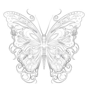 Mariposa Monarca Página Para Colorear | Páginas Para Colorear Mimi Panda⁤