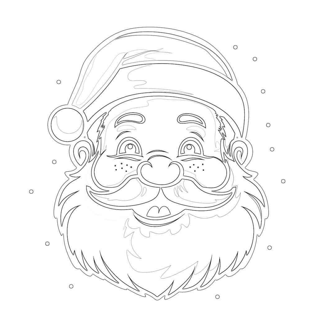 Hi Santa Coloring Page | Coloring Pages Mimi Panda