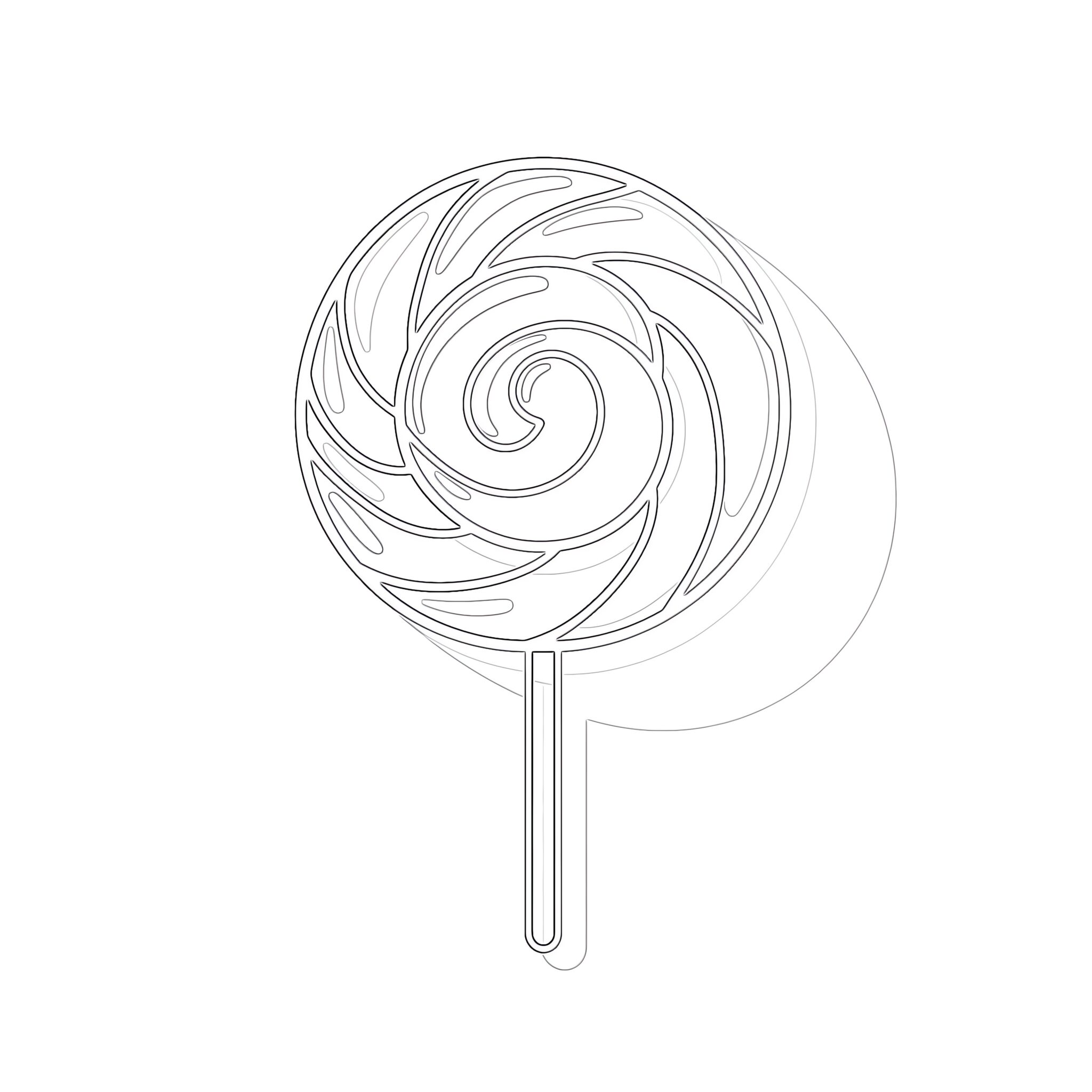 Sweet Lollipop Coloring Page | Coloring Pages Mimi Panda