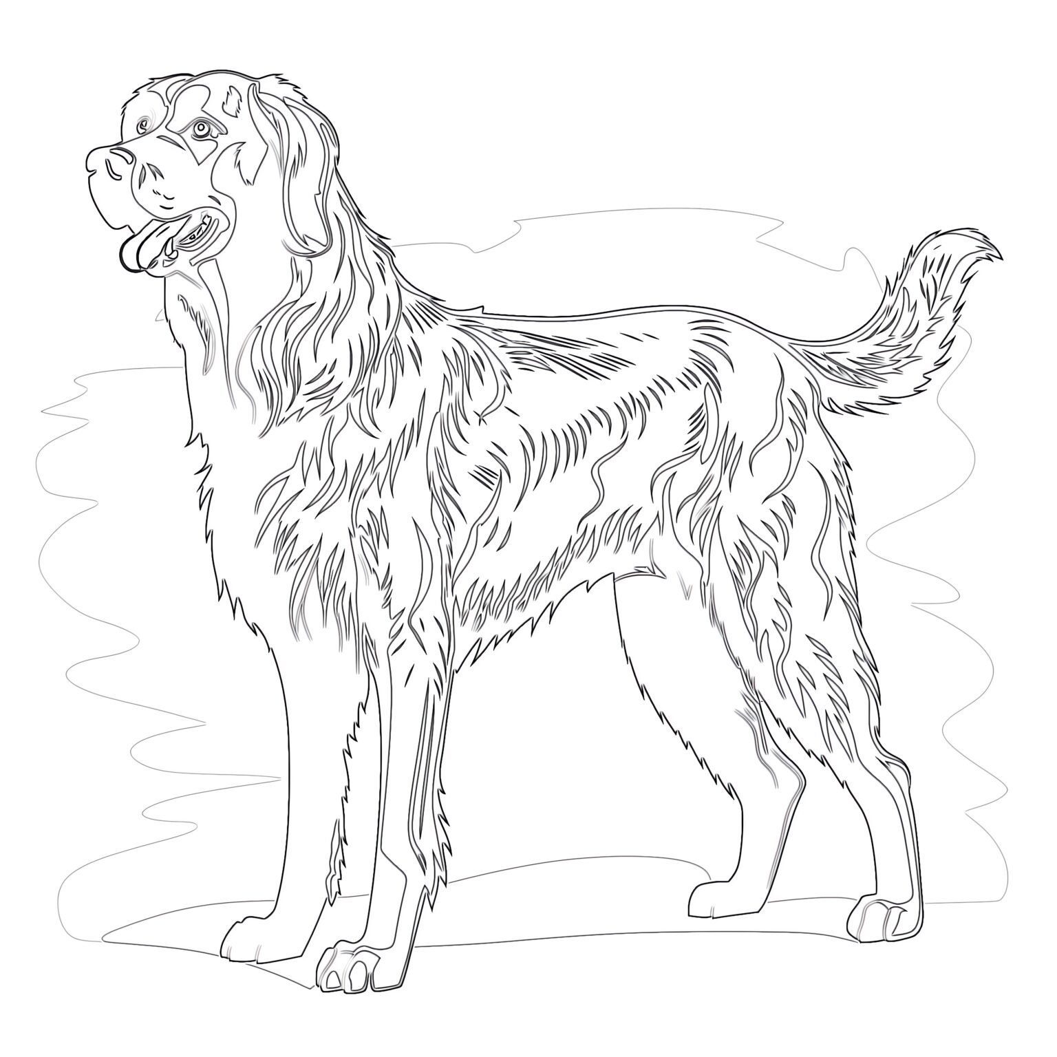 Dog With Rainbow Coloring Page | Coloring Pages Mimi Panda