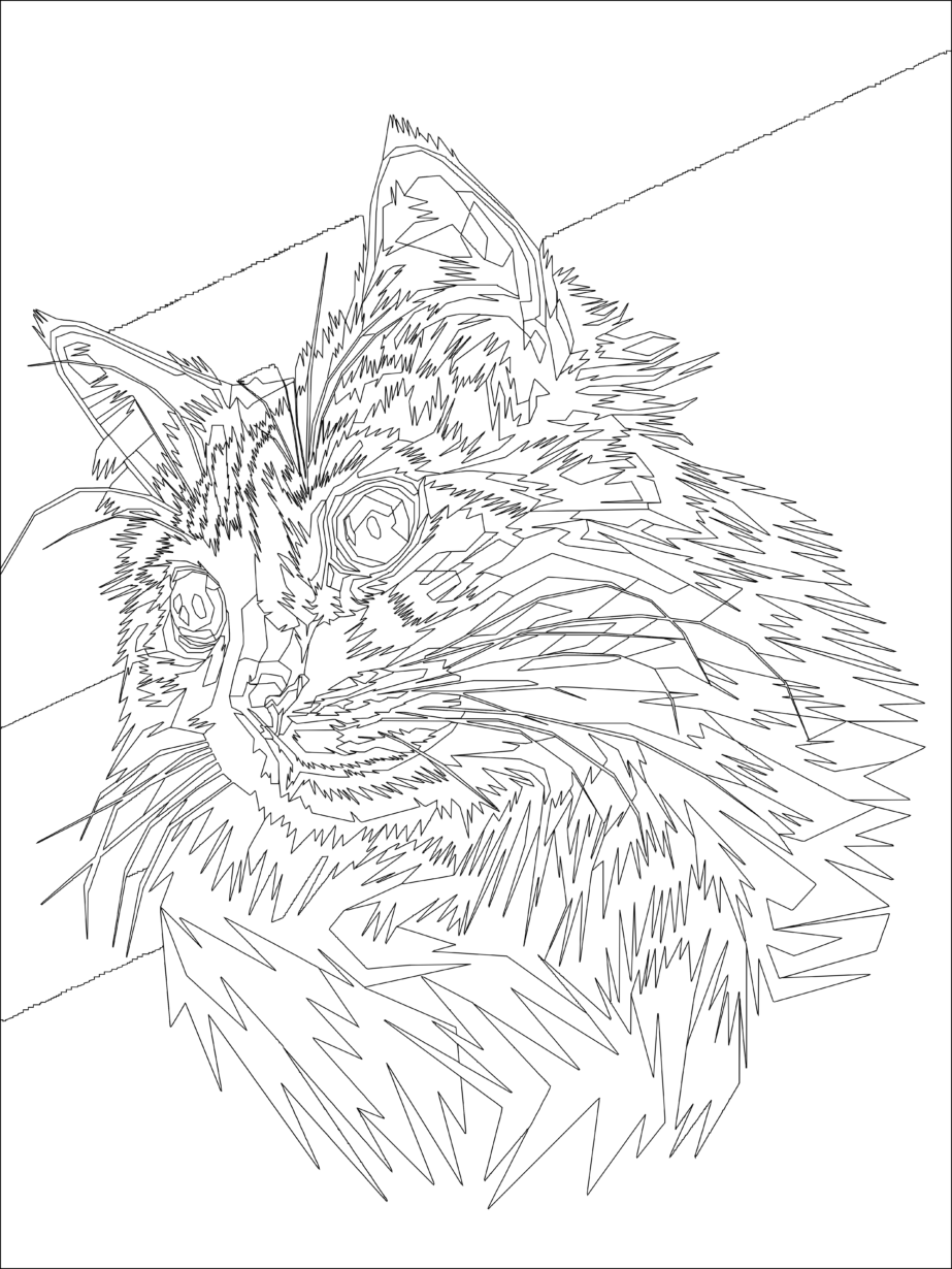 Cat Pop-Art coloring page - Mimi Panda