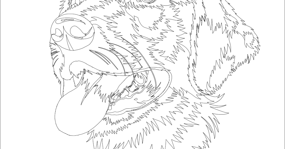 Dog Pop-Art coloring page - Mimi Panda