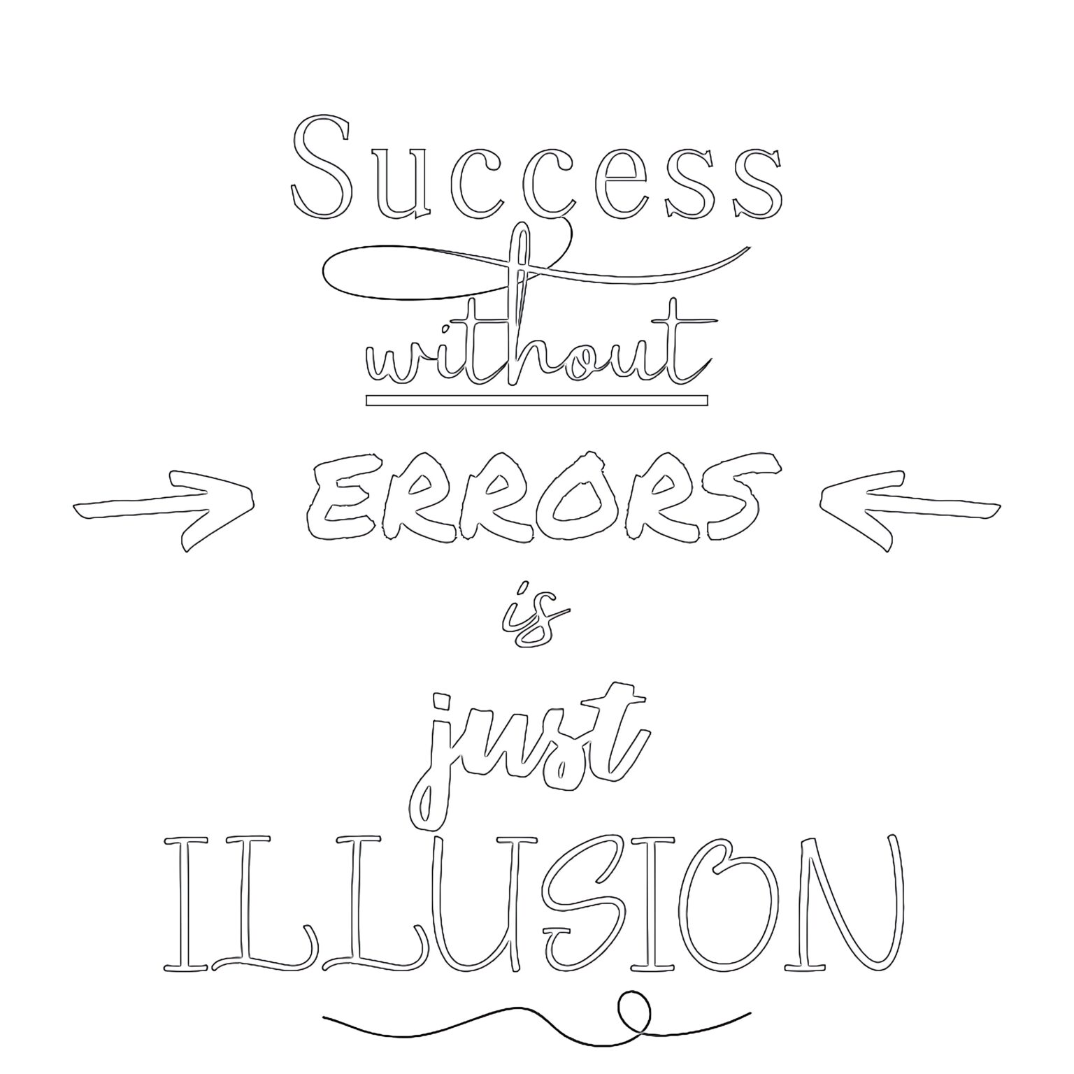 Success Without Errors Coloring Page | Coloring Pages Mimi Panda