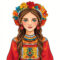 Beautiful Ukrainian Girl In National Ukrainian Costume | Coloring Pages ...
