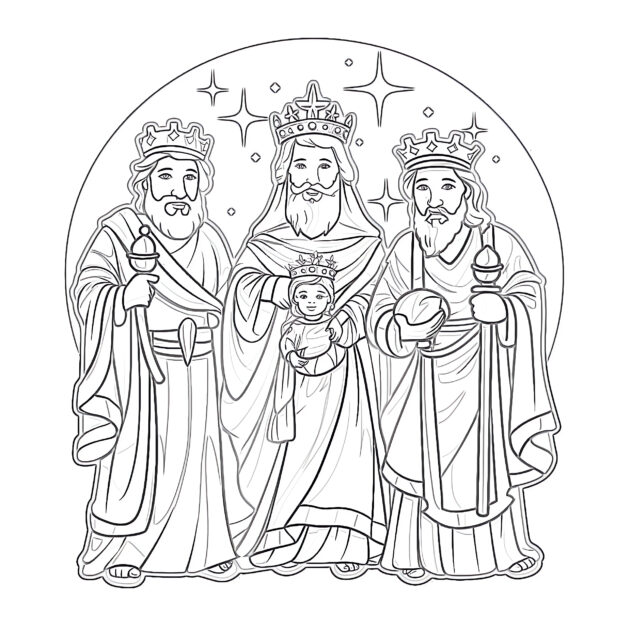 wise men coloring pages