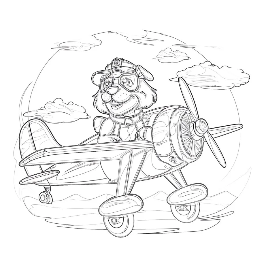 airplane coloring pages cartoon