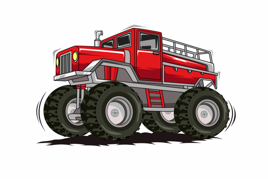 Printable Big Truck Car Coloring Page - Mimi Panda