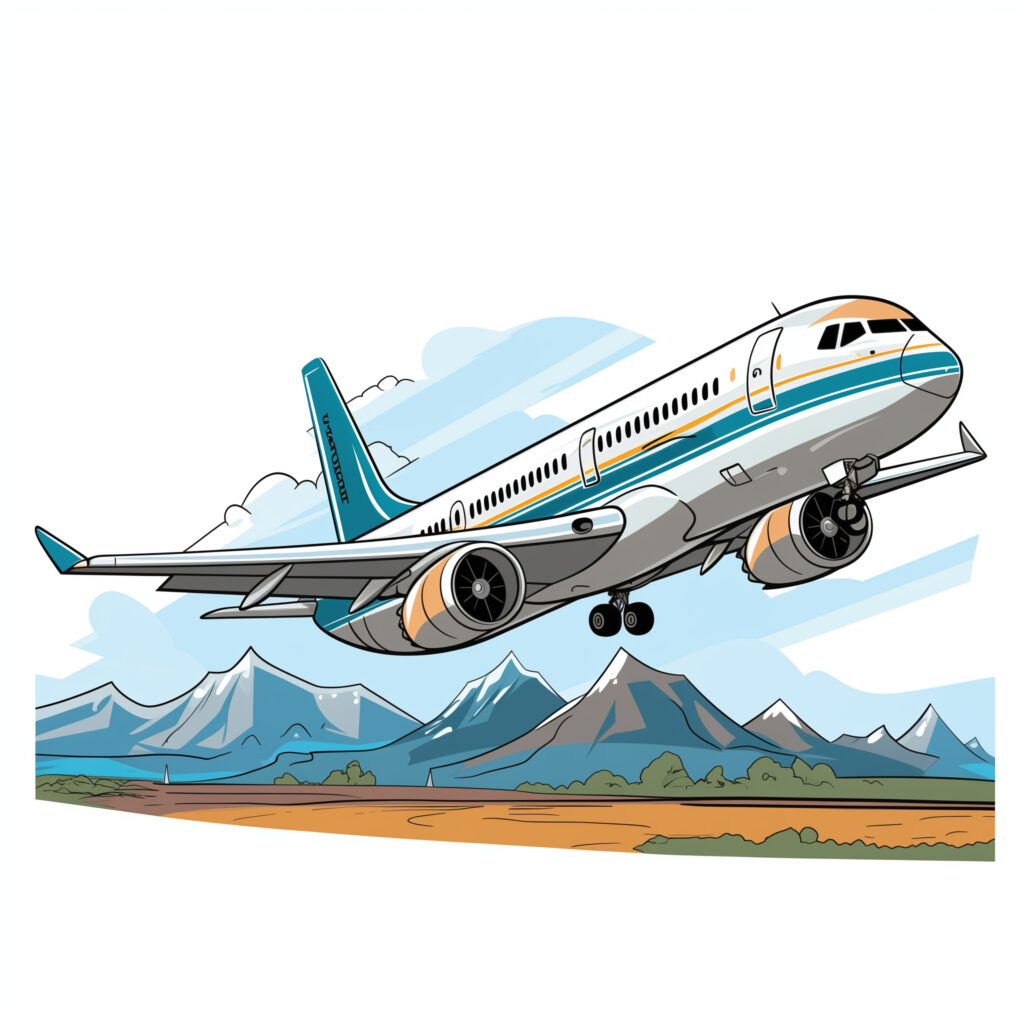 Passenger Airlines Coloring Page | Coloring Pages Mimi Panda