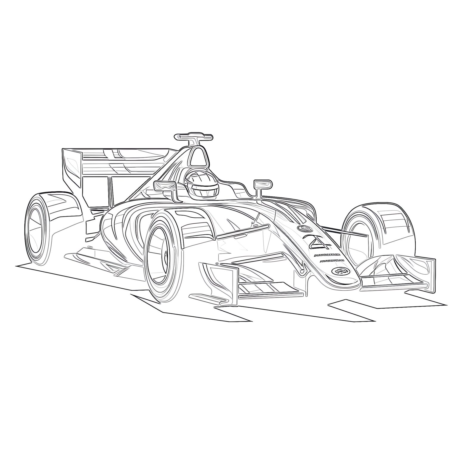 Racing Car Coloring Page | Coloring Pages Mimi Panda