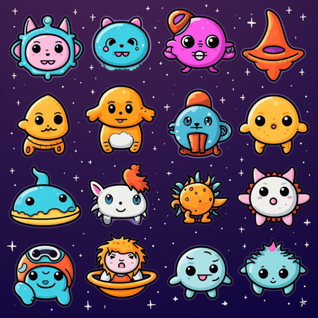 Printable Hand Drawn Colorful Space Coloring Page - Mimi Panda