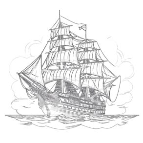 old fashioned ships coloring pages