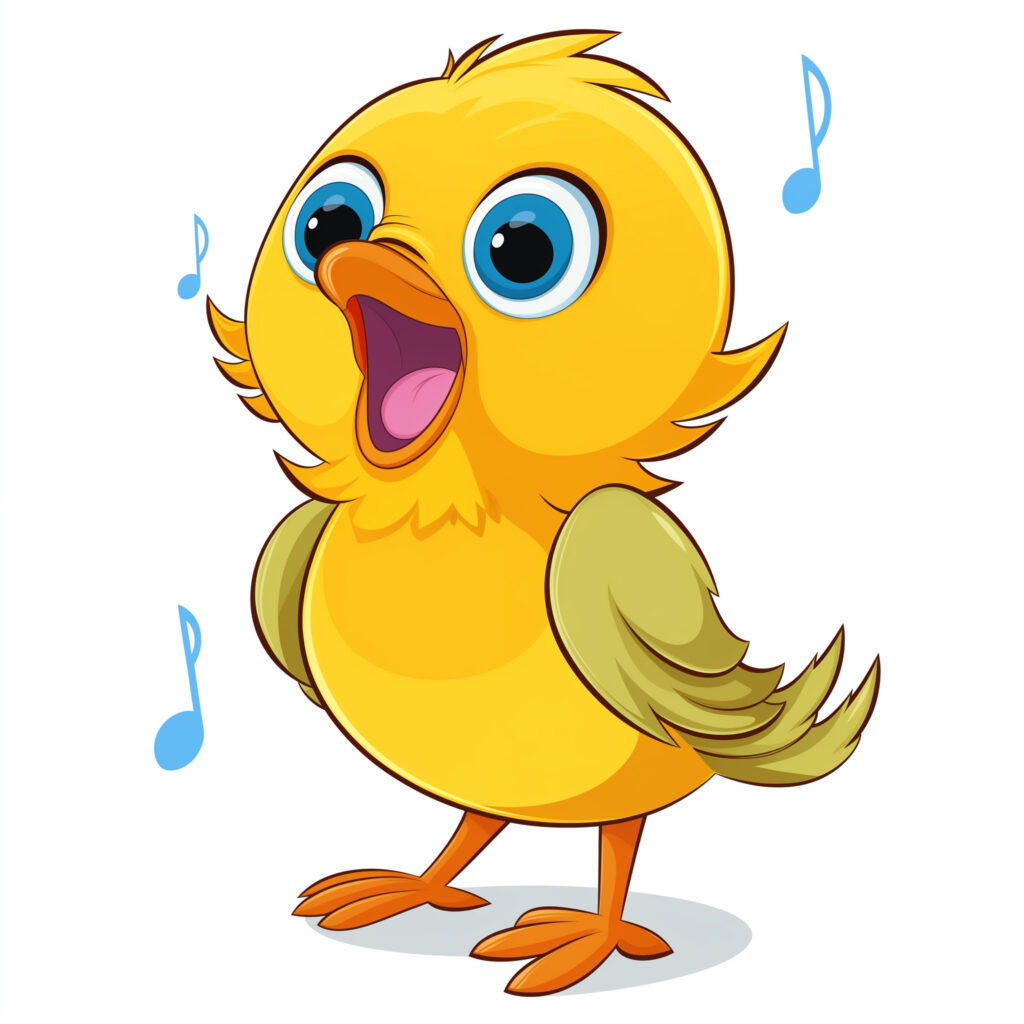 Yellow Bird Coloring Page | Coloring Pages Mimi Panda
