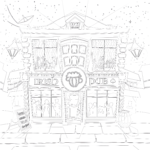 Printable Irish Pub Coloring Page - Mimi Panda