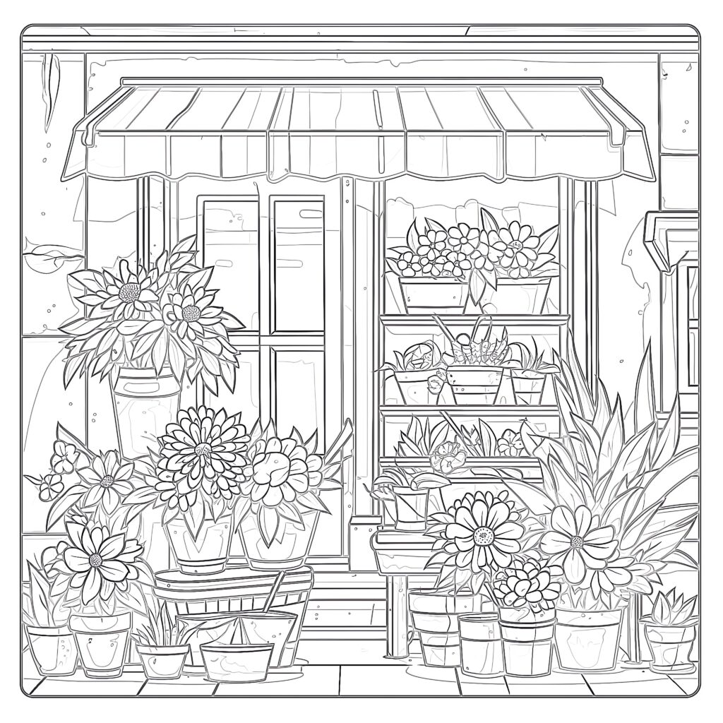 Irish Pub Coloring Page | Coloring Pages Mimi Panda