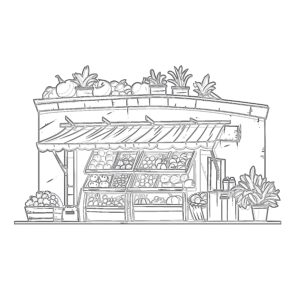 Irish Pub Coloring Page | Coloring Pages Mimi Panda