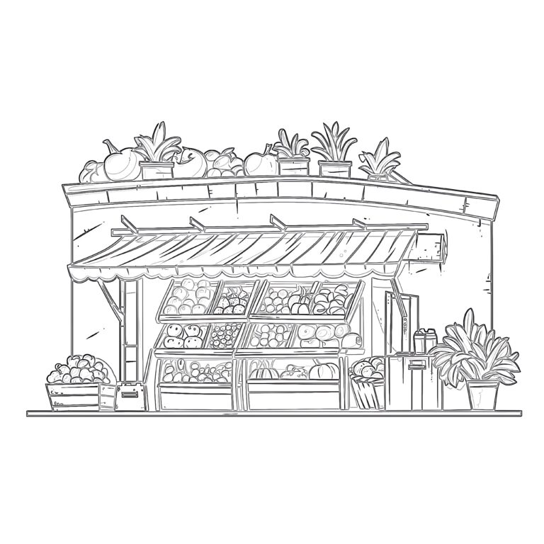 Irish Pub Coloring Page | Coloring Pages Mimi Panda