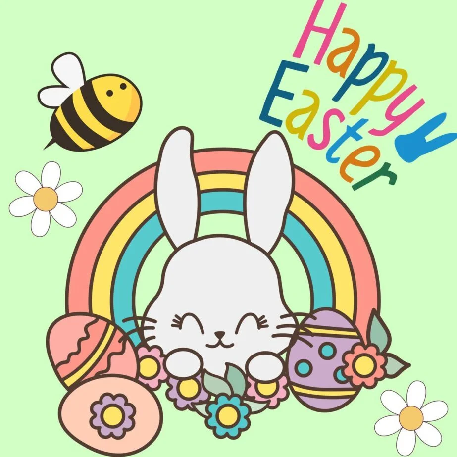 Happy Easter Day Coloring Page | Coloring Pages Mimi Panda