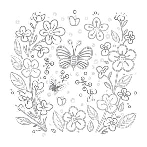 Hello Spring Coloring Page | Coloring Pages Mimi Panda