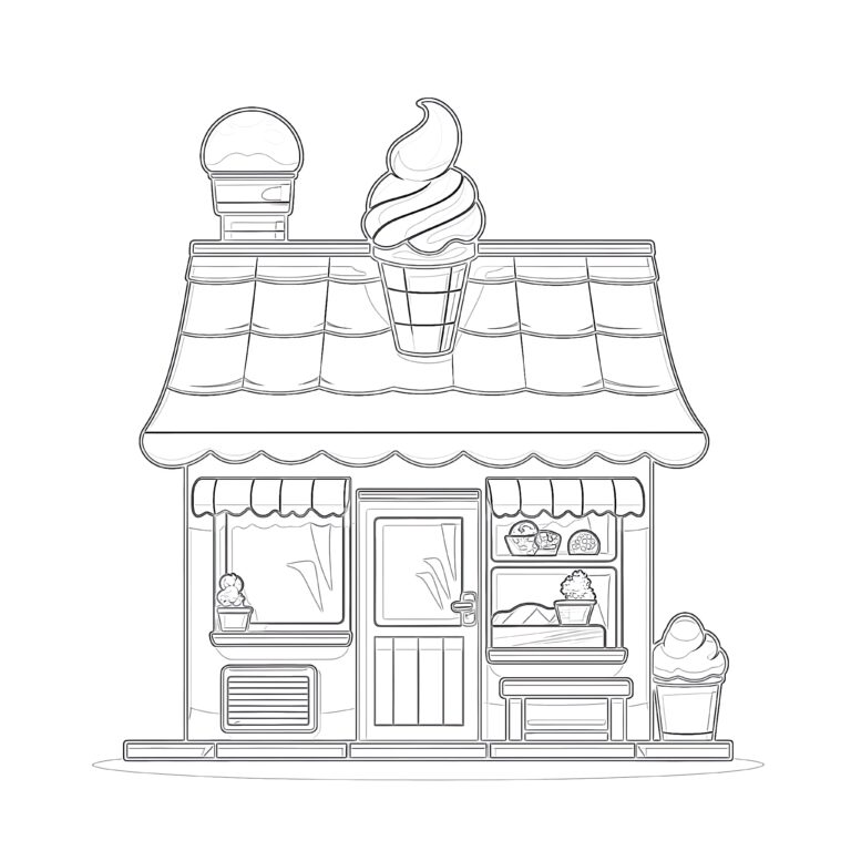 Irish Pub Coloring Page | Coloring Pages Mimi Panda
