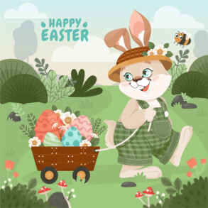 Happy Easter Coloring Page | Coloring Pages Mimi Panda